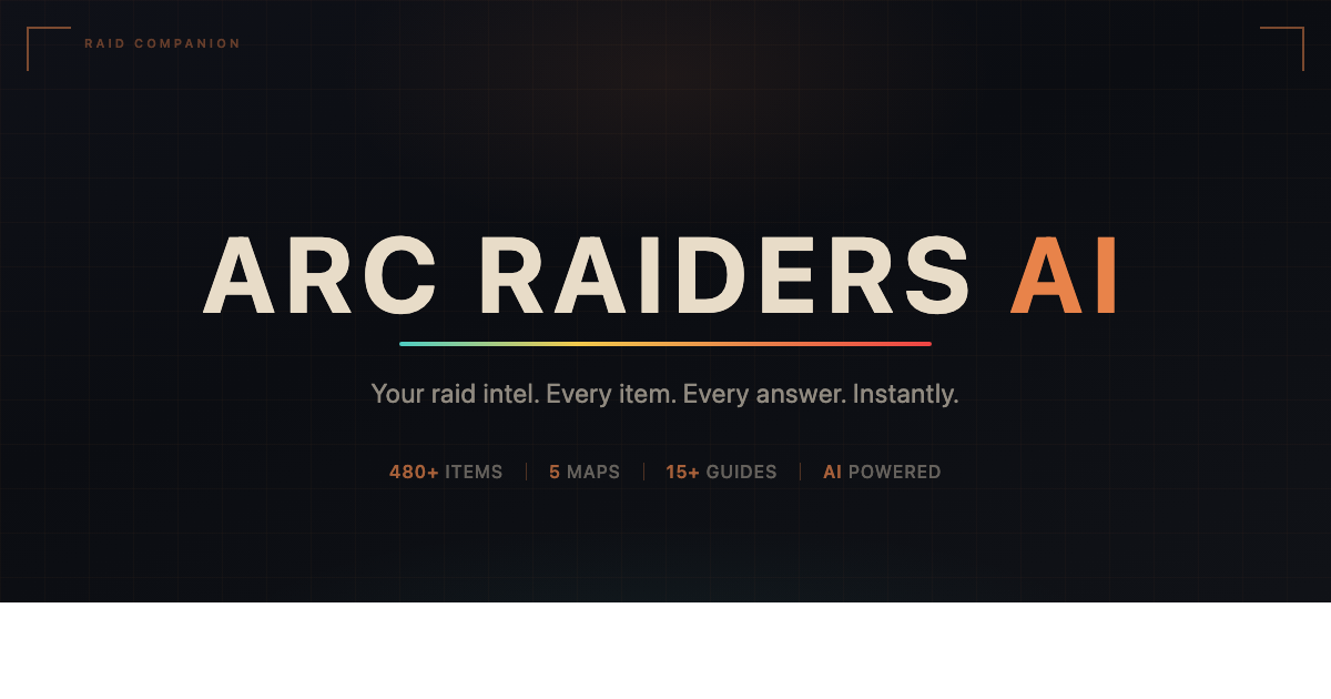 Best Weapons Tier List | Arc Raiders AI